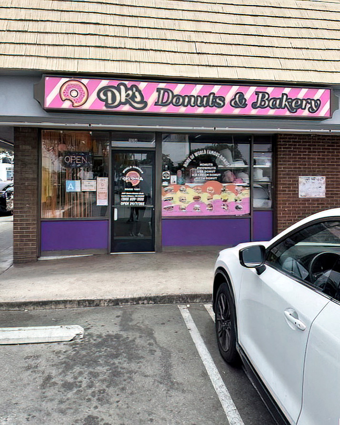 The donut display in that window could stop traffic and probably has on more occasions.