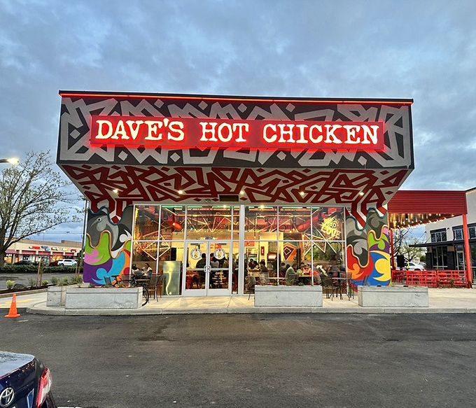 That red neon glow promises spice levels from "gentle" to "call your mother."