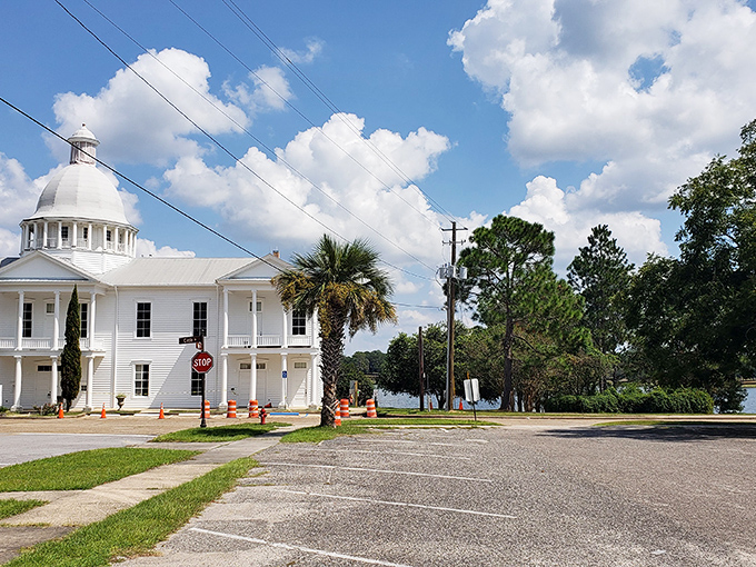 This sleepy town square in DeFuniak Springs hides Florida's most unexpected cultural treasure &ndash; a perfect circular lake.
