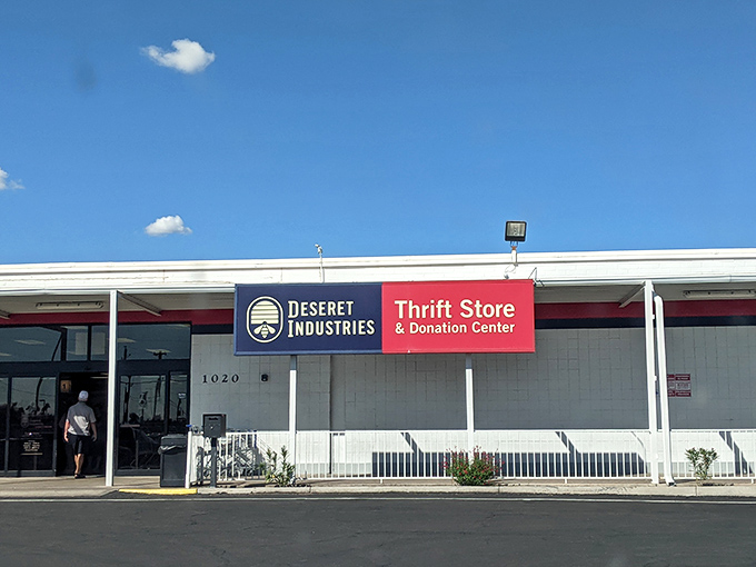 That welcoming storefront design makes thrift shopping feel comfortable and stress-free for everyone.