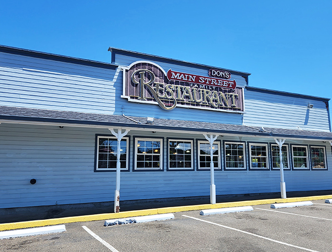 Blue and white never looked so inviting - this is where small-town charm meets big-time breakfast satisfaction.