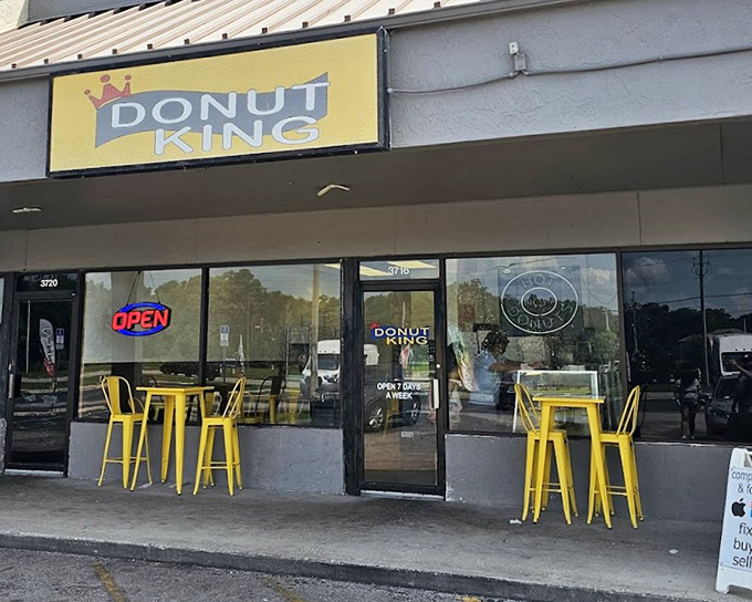 The crown logo isn't just decoration - this Donut King truly rules the Winter Park sweet scene.
