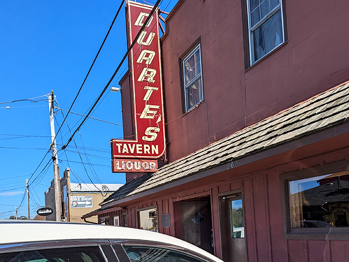 That classic "Tavern" sign promises the kind of hearty meals that make long country drives absolutely worthwhile.