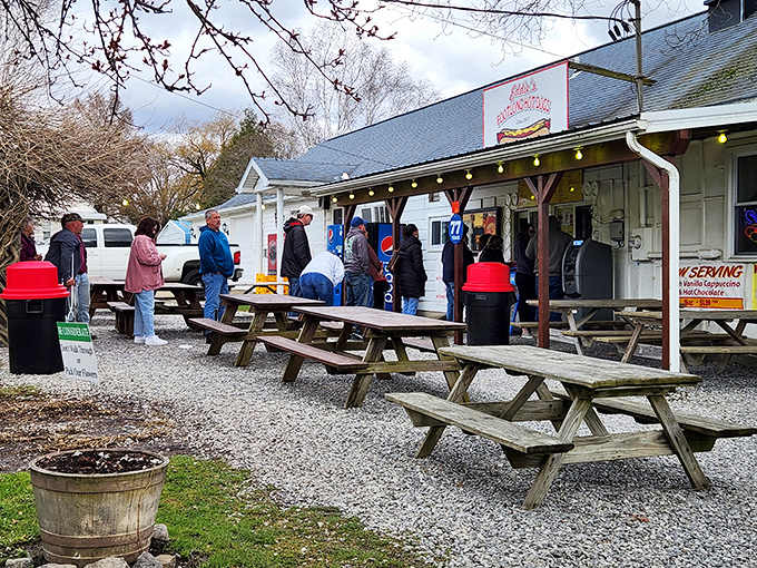 Community gathering spots like this prove food tastes better when shared under open skies.