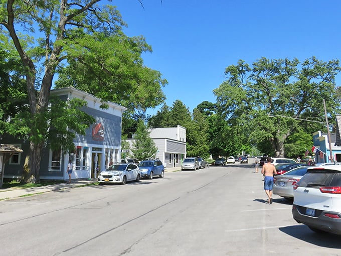 This Empire street scene moves at vacation speed year-round - now that's what we call smart planning.