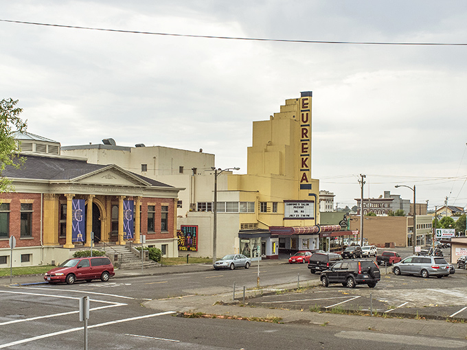 The streets of Eureka offer a visual feast of preserved history, where even the lamp posts tell stories of bygone eras.