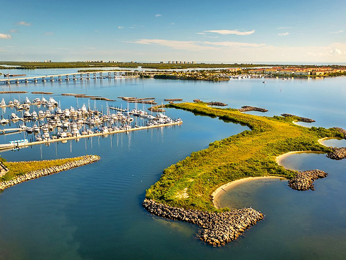 The iconic bridge spans blue waters, connecting Fort Pierce's past with a future full of affordable coastal living possibilities.
