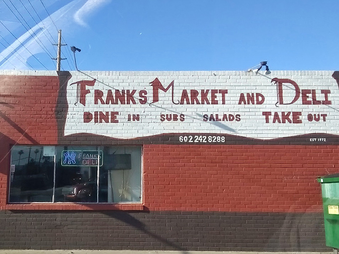 Simple painted brick exterior belies the East Coast flavors packed inside this Phoenix neighborhood treasure.