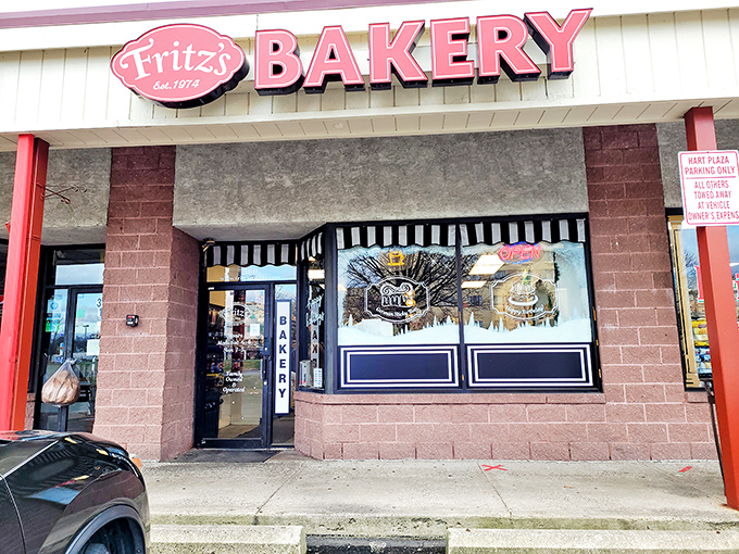 Fritz's storefront promises donut nirvana &ndash; where morning grumpiness goes to die and coffee finds its perfect companion.