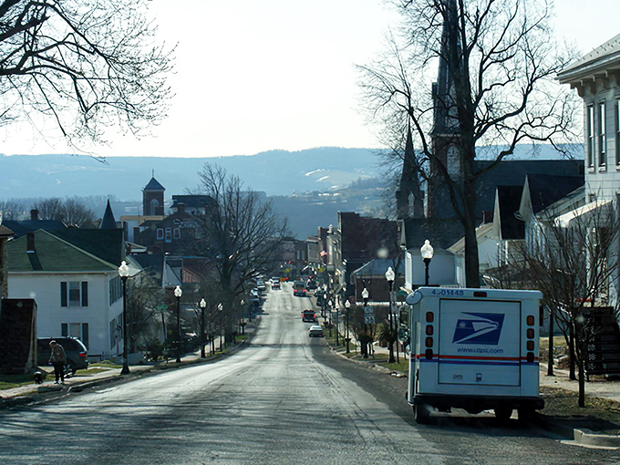 Downtown Frostburg proves that the best views come to those who take their sweet time climbing. 