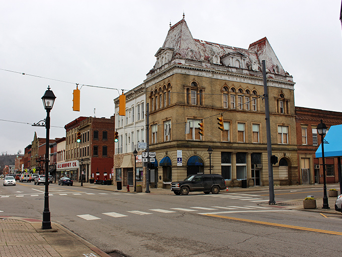 This magnificent stone building anchors the town square like a distinguished grandfather watching over generations of community gatherings.