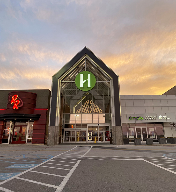 That dramatic evening sky perfectly frames Chattanooga's crown jewel of consumer happiness and wallet relief.