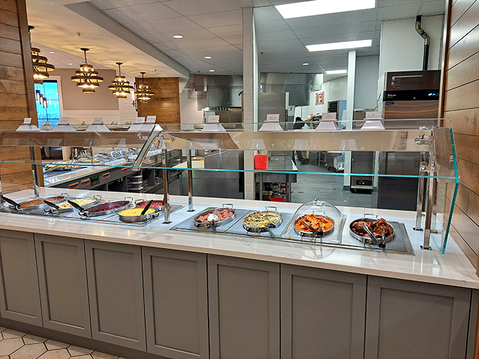 When the buffet setup looks this pristine and inviting, you know someone takes serious pride here.