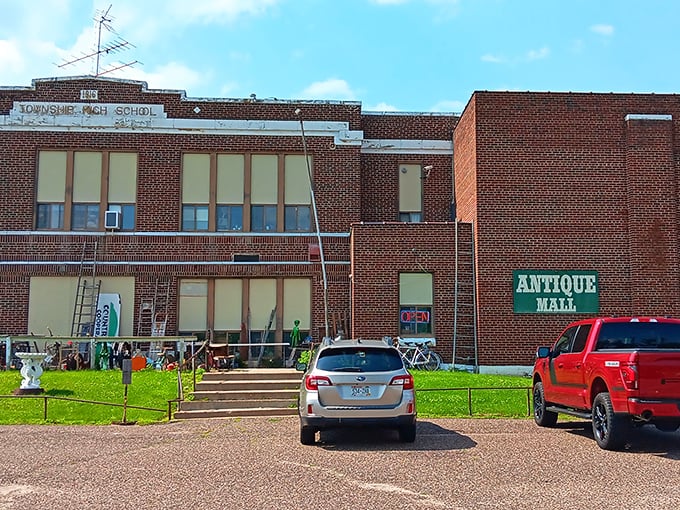 From arithmetic to antiques - this brick schoolhouse graduated to a higher calling of vintage education.