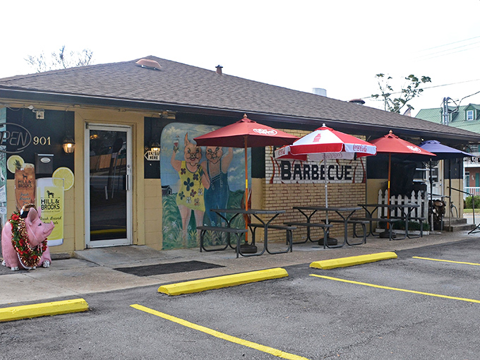 Tropical murals and barbecue aromas create Florida's most delicious beach-meets-smokehouse vibe. No surfboard required.