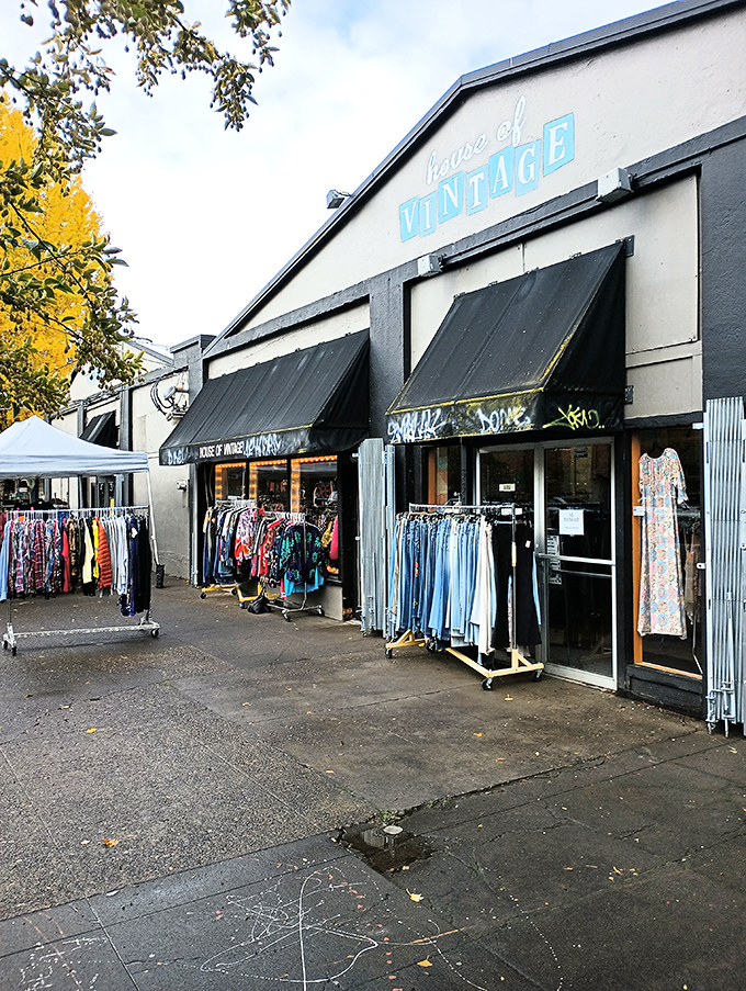 Behind these awnings, Portland's vintage dealers create a time machine disguised as a shopping experience.