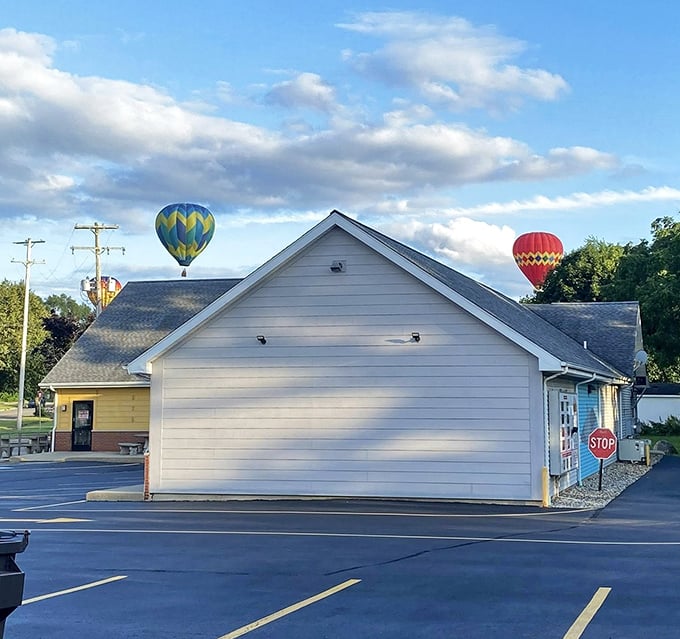Those hot air balloons floating by seem fitting &ndash; this place lifts spirits just as effortlessly.