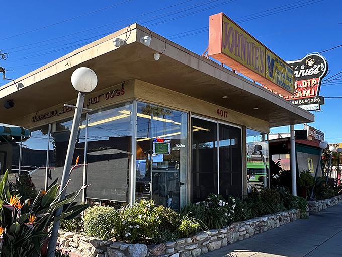 The colorful charm of Johnnie's exterior is just a preview of the flavor explosion waiting inside those doors.