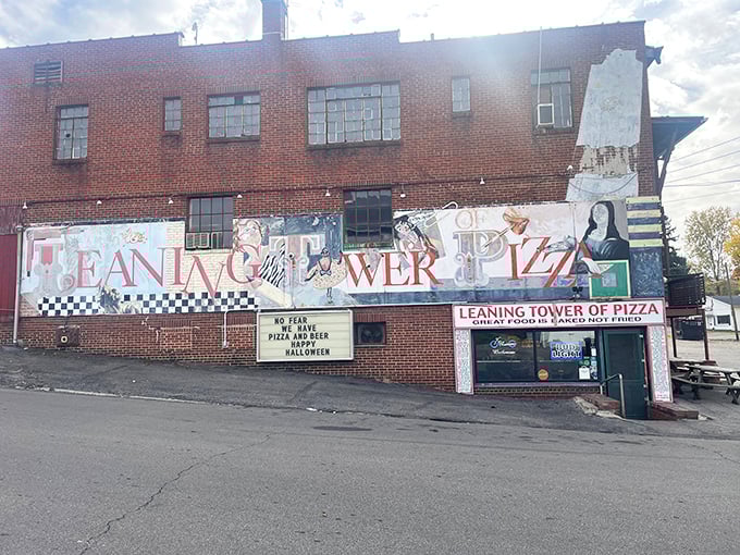 The Leaning Tower of Pizza lives up to its name with character to spare. This brick building houses decades of Mansfield pizza memories.