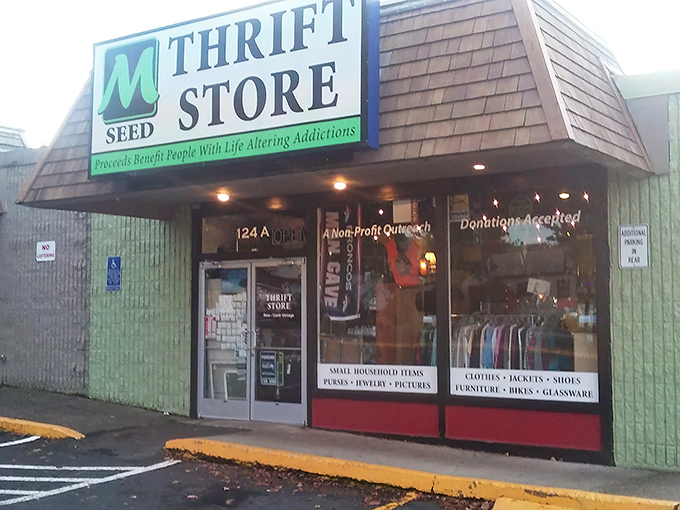 The welcoming entrance promises more than bargains - it's where community spirit meets savvy shopping in perfect harmony.