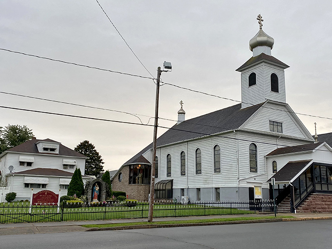 An onion-domed church in Nanticoke stands as a beacon of faith and tradition, its presence unchanged as the decades pass by.