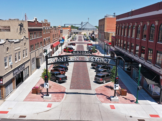 A bird's eye view of North Platte's Canteen District shows the perfect blend of historic architecture and modern convenience, all at prices from yesteryear.