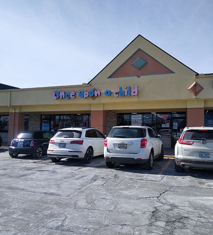 Once Upon A Child's colorful exterior hints at the fairy tale deals waiting inside for families.