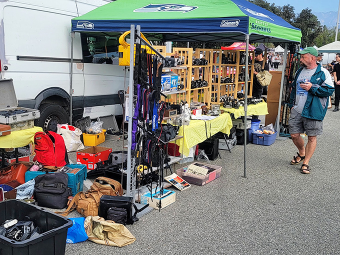 Under colorful canopies, PCC Flea vendors showcase tools, gear, and hidden gems waiting for a second life.