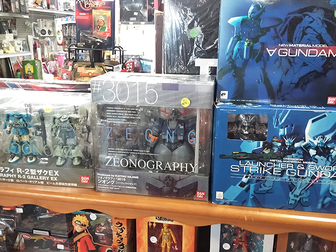 Those model kits and collectibles are arranged like a museum where everything's actually for sale.