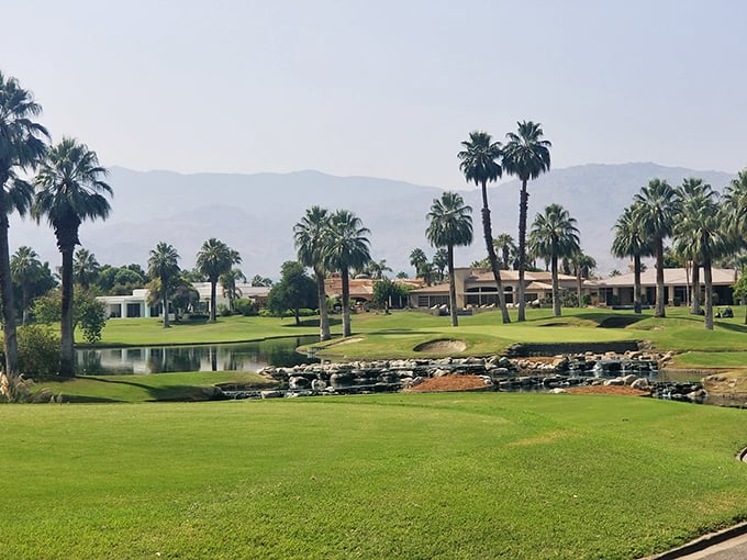 Snow-capped mountains remind you that perfect weather comes standard with this desert retirement package deal.