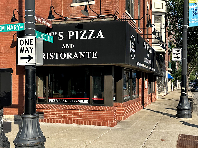 Lincoln Avenue's best-kept secret hides behind this unassuming brick facade where locals line up for crispy perfection.