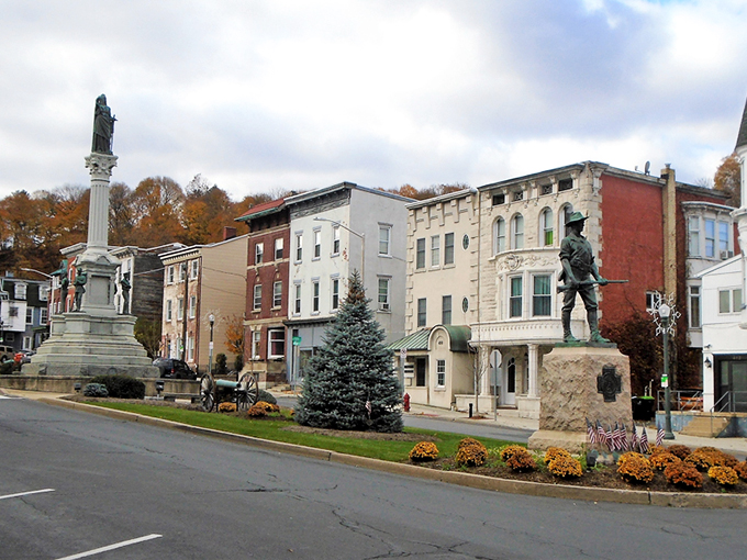 Pottsville's classic red-brick buildings stand like sentinels of history, watching over generations of small-town life.