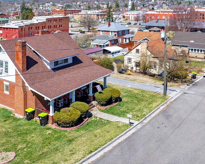 Historic buildings in Pulaski stand shoulder to shoulder like old friends who've weathered life's storms together.