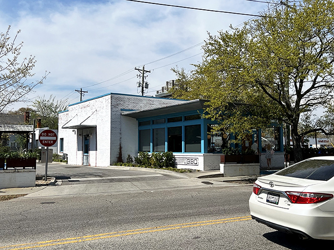 Clean lines and bright windows at Rodney Scott's &ndash; where traditional barbecue meets contemporary comfort.
