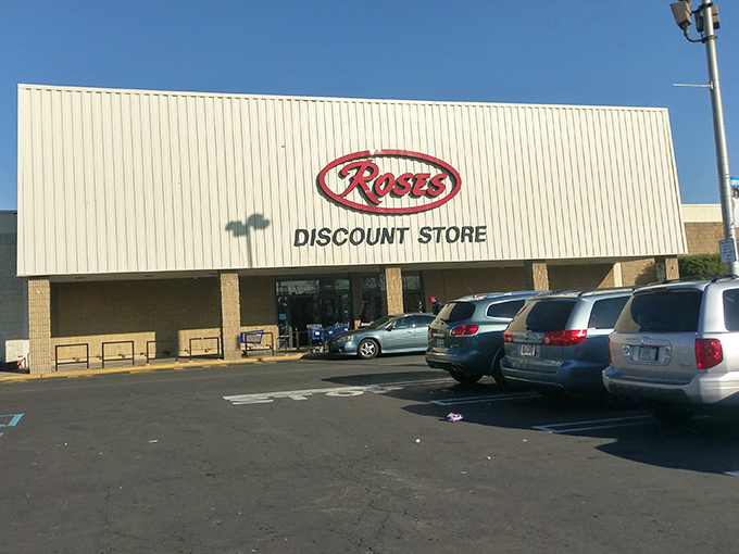 The clean lines of Roses' exterior hint at the organized treasure trove within. A nostalgic shopping experience with thoroughly modern prices.