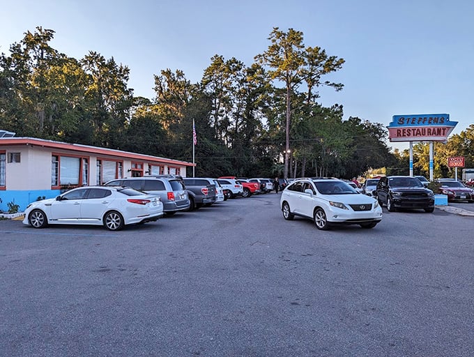Full parking lots tell the real story - locals know where to find the good stuff.