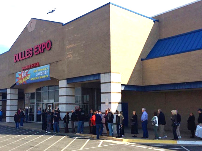Weekend crowds gather like pilgrims at this temple of treasures, ready for serious bargain hunting.