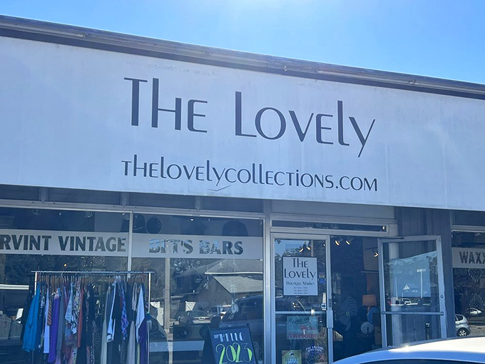 Multiple specialty sections create a boutique experience where every vintage piece tells its own story.