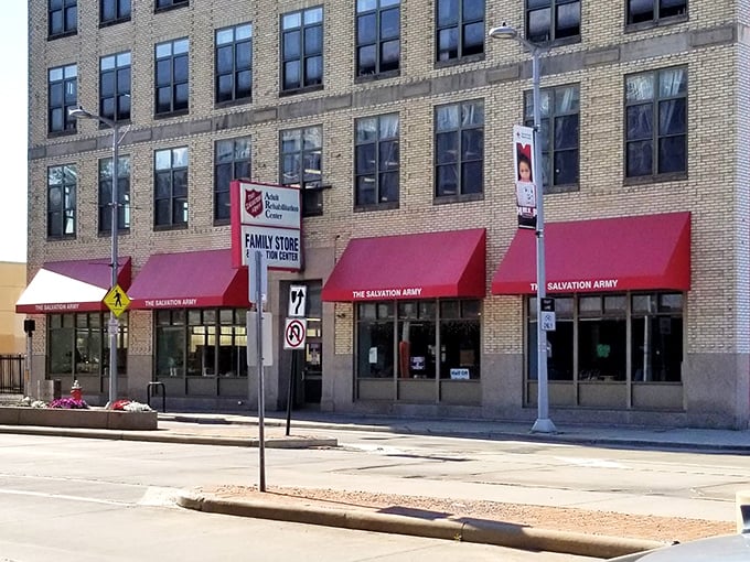 Cleveland's historic brick building houses more than just merchandise - it's a community cornerstone wrapped in affordable treasures.