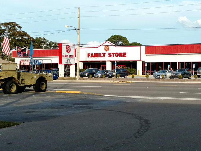 Clean, modern storefronts like this make thrift shopping feel less like hunting, more like discovering.