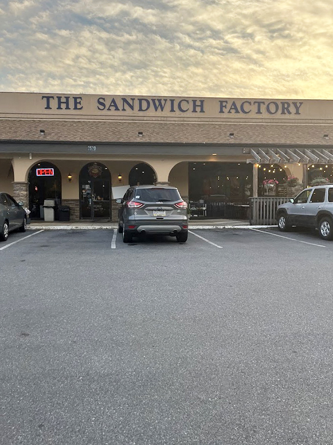 Those stone columns suggest this place takes both its food and its sports viewing very seriously.