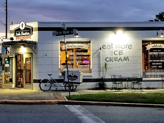 Yellow brick road leads to frozen gold &ndash; this fountain flows with liquid happiness instead of water.