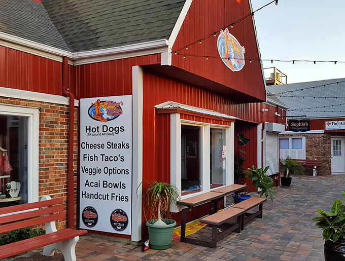 Fish tacos AND hot dogs? This menu reads like a beach vacation on a bun.