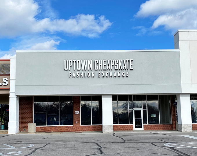 Clean lines and modern design prove that secondhand shopping doesn't have to mean sacrificing style or atmosphere.