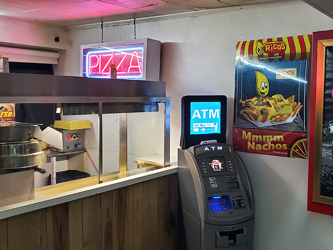 Modern conveniences meet old-school charm &ndash; because even nostalgia needs an ATM for those must-have snacks.