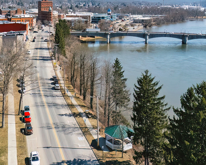The Allegheny River isn't just pretty to look at &ndash; it's a working waterway that provides recreation, wildlife habitat, and a natural boundary for the town.