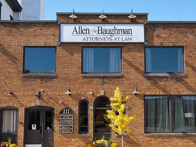 This brick beauty houses Allen & Baughman Attorneys, proving that even legal matters can be housed in buildings with character that would make Frank Lloyd Wright nod approvingly.