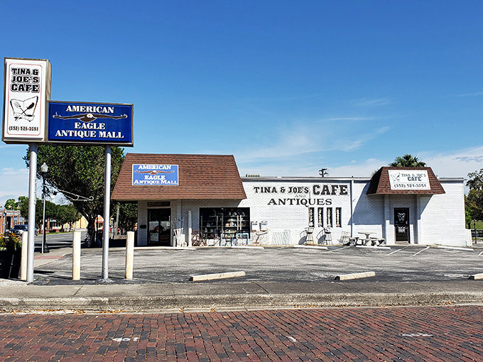 Tina & Joe's Cafe and American Eagle Antique Mall&mdash;where you can satisfy your hunger for both comfort food and vintage treasures in one stop.