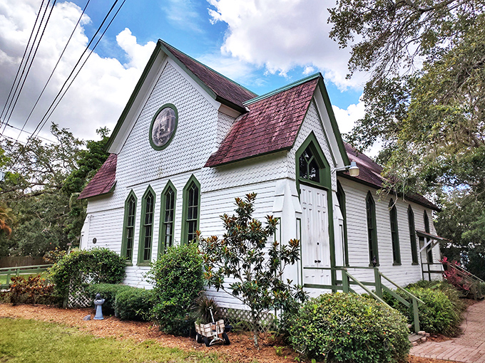 The historic Andrews Memorial Chapel stands as Dunedin's architectural time capsule. Those Gothic windows have witnessed more Florida history than your grandparents.