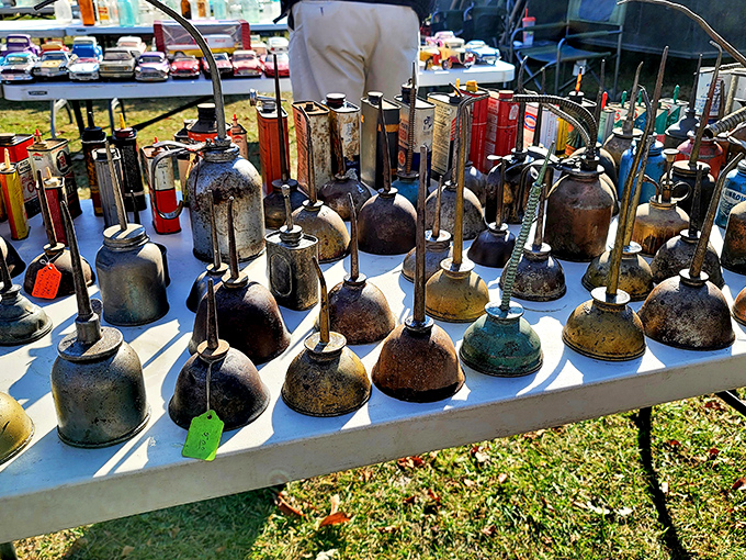 These weathered oil cans tell stories of American garages past&mdash;each dent and rust spot a chapter in our mechanical heritage.